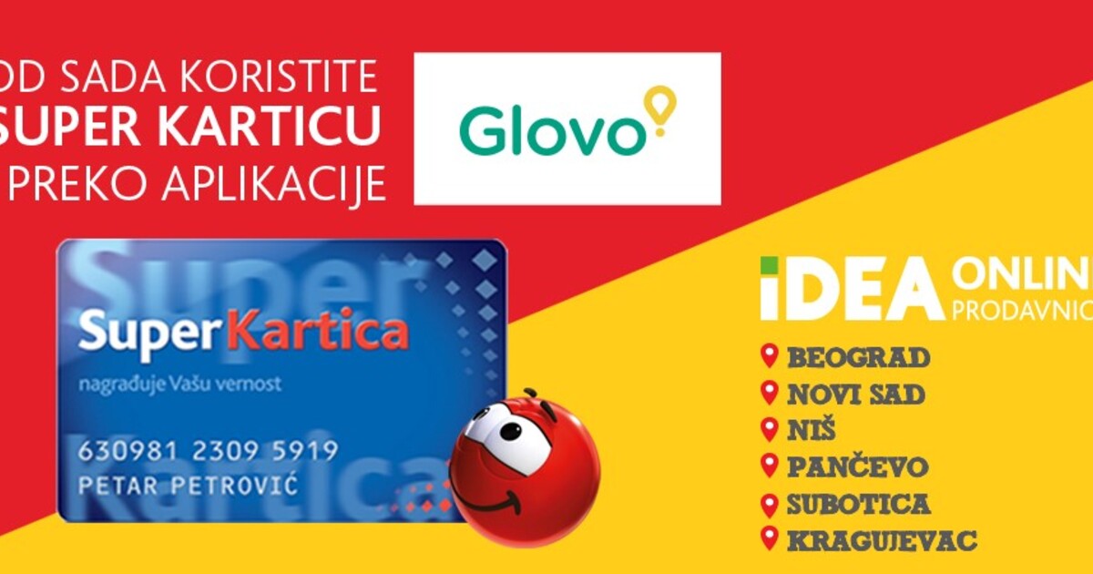Super Kartica i na Glovo aplikaciji | Idea